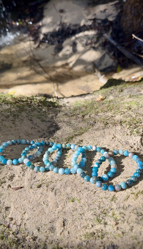Blue Opalite Bracelet | 8mm Beads – Arcana & Stone